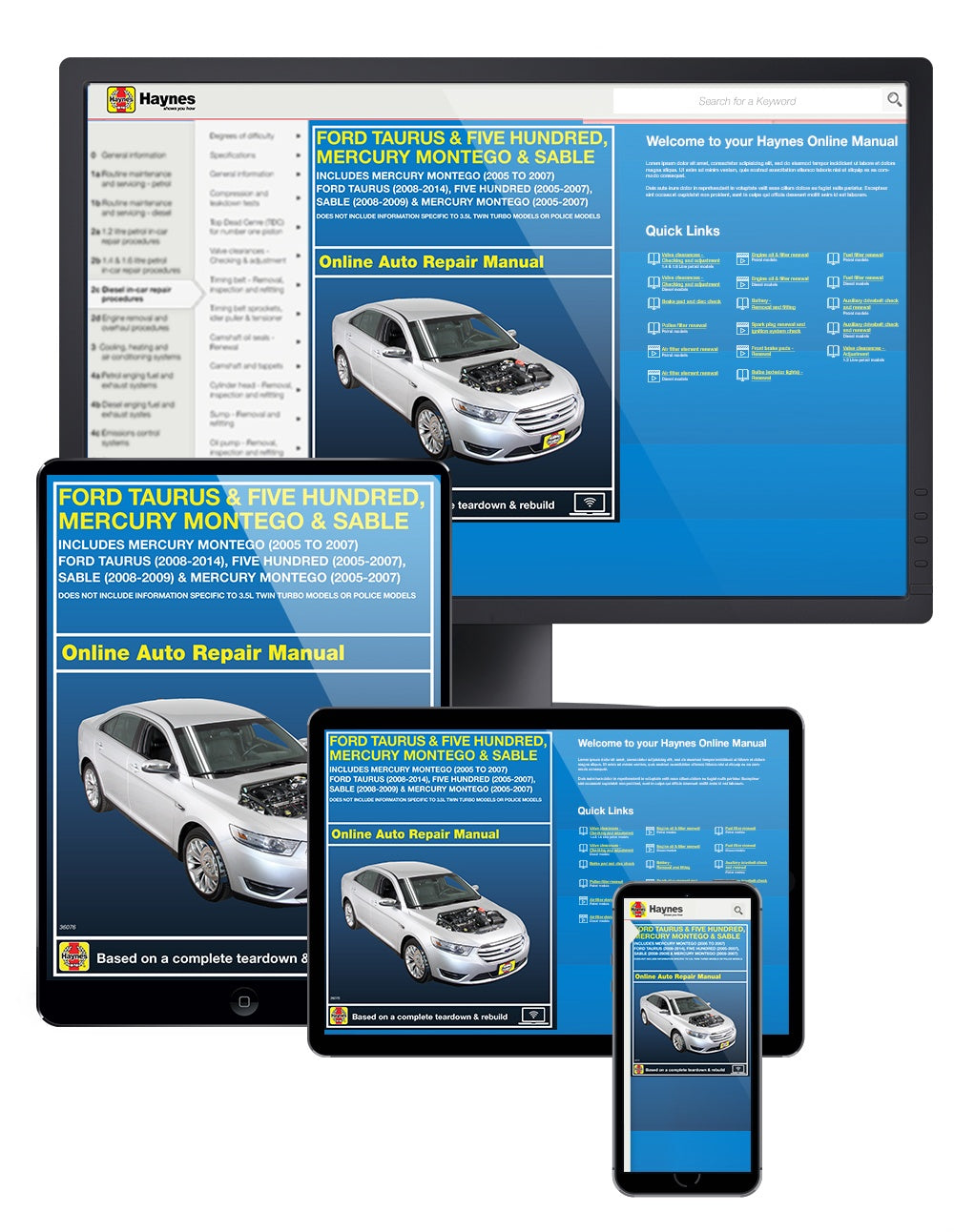 Ford Taurus (08-14), Five Hundred (05-07), Mercury Montego (05-07) & S ...