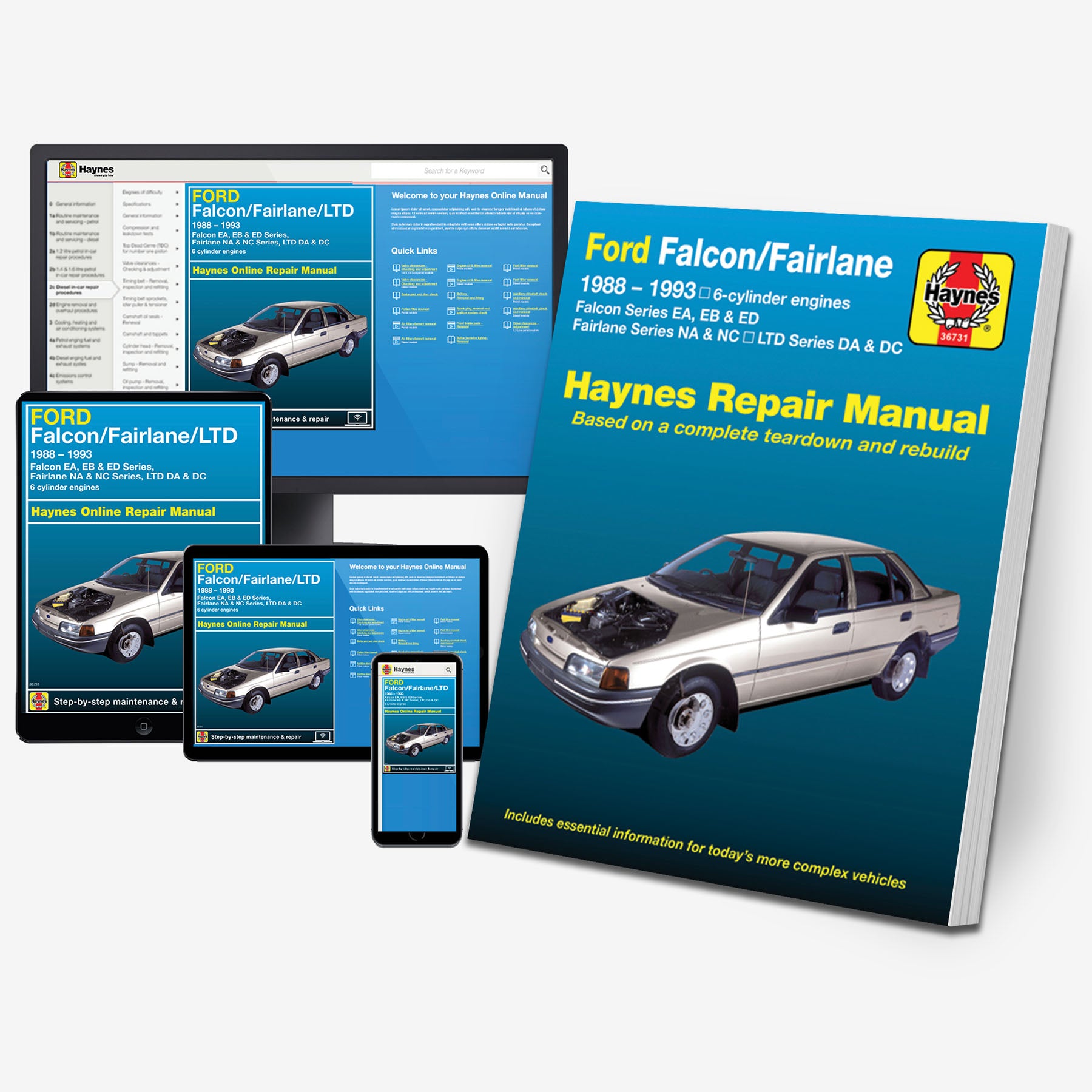 Print & Online Bundle: Ford Falcon, Fairlane and LTD (88-93) Haynes ...
