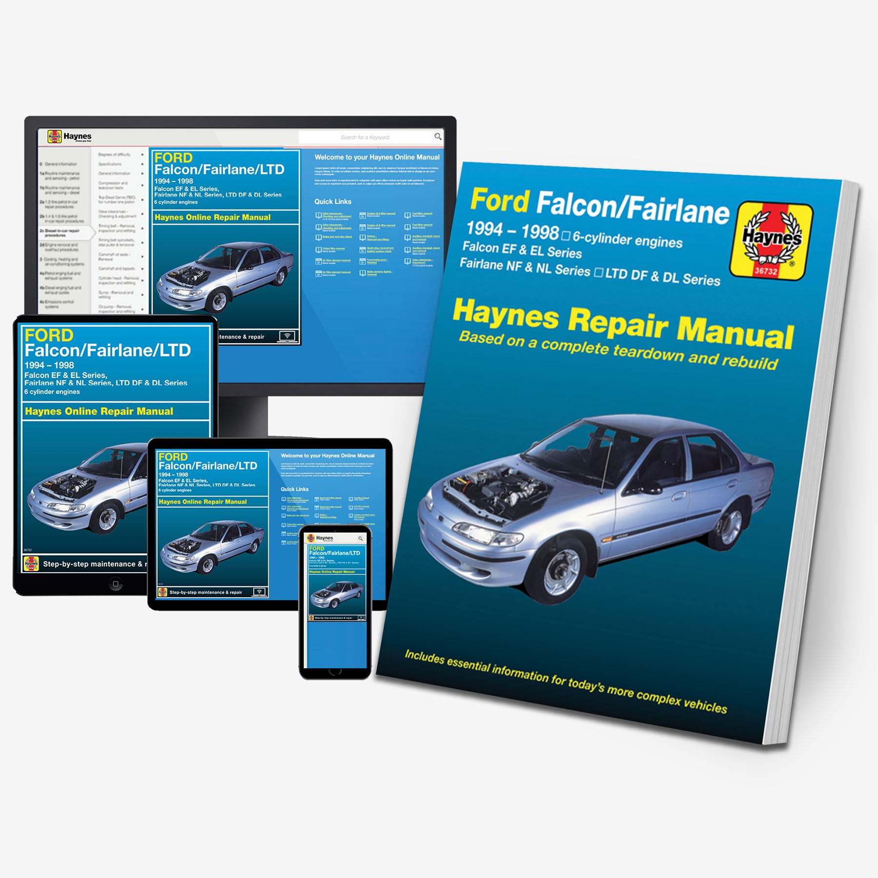 Print & Online Bundle: Ford Falcon, Fairlane and LTD (94-98) Haynes ...