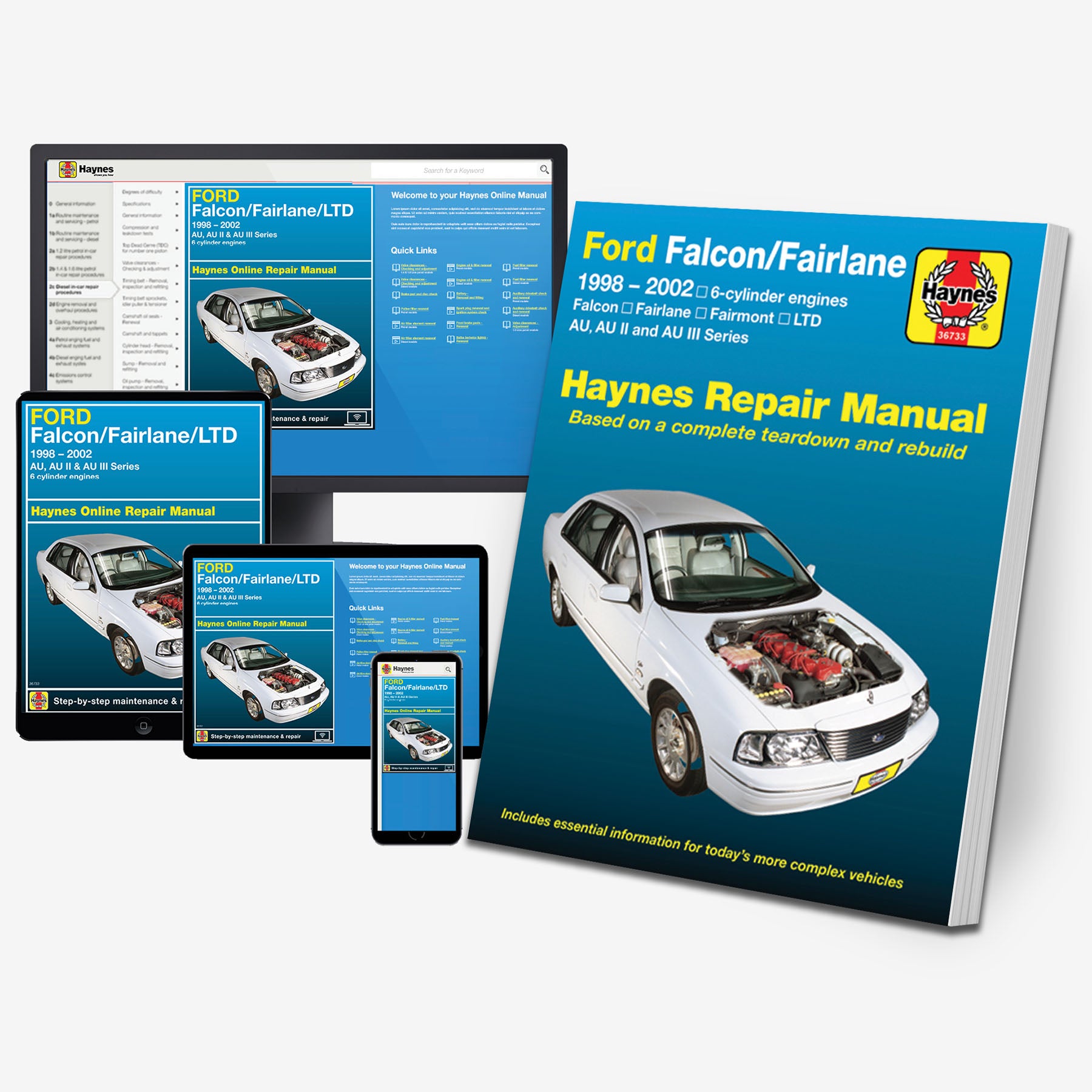 Ford Falcon (98-02), Fairlane (98-02) & LTD (98-02) Haynes Repair Manu ...