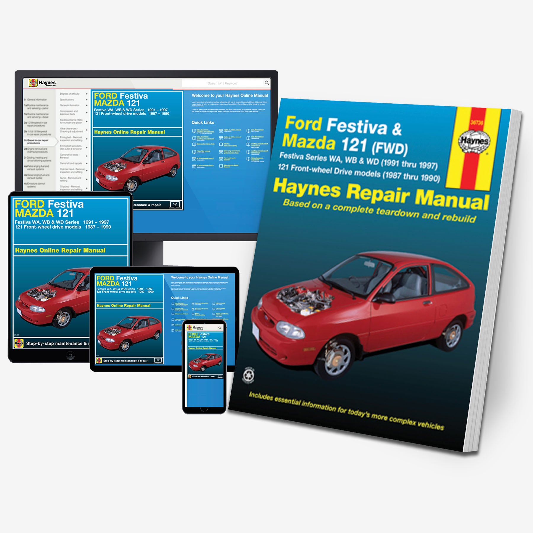 Print & Online Bundle: Ford Festiva (91-97) and Mazda 121 (87-90 ...