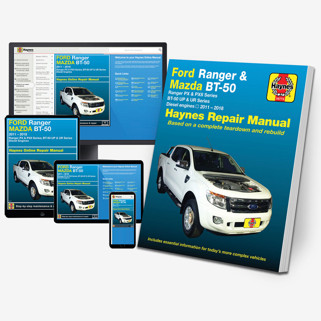 Ford Ranger / Mazda BT-50 Diesel 2011-2018 Haynes Repair Manual ...