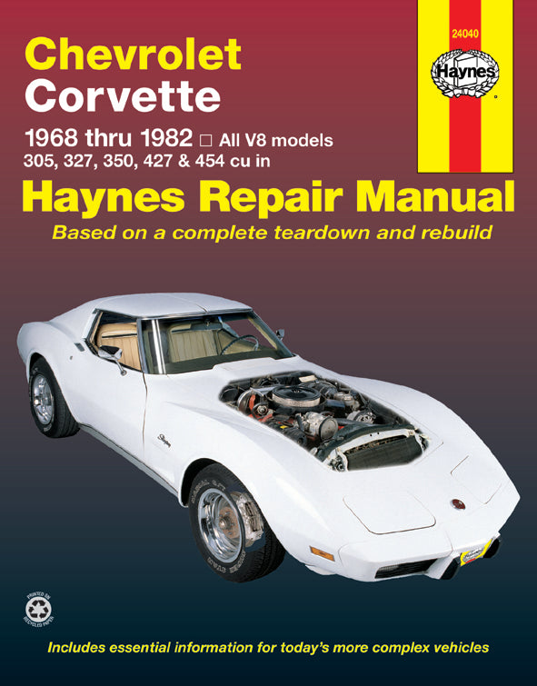 Print & Online Bundle: Chevrolet Corvette (1968-1982) Haynes Repair ...