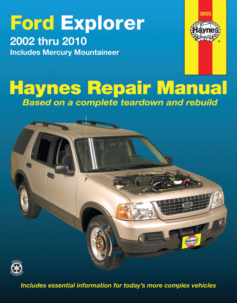 Ford Explorer & Mercury Mountaineer (2002-2010) Haynes Repair Manual ...