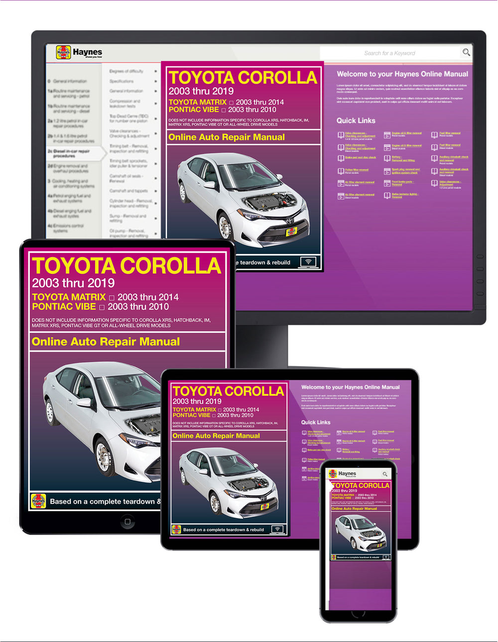 Toyota Corolla (03-19) Haynes Online Manual – Haynes Manuals Australia