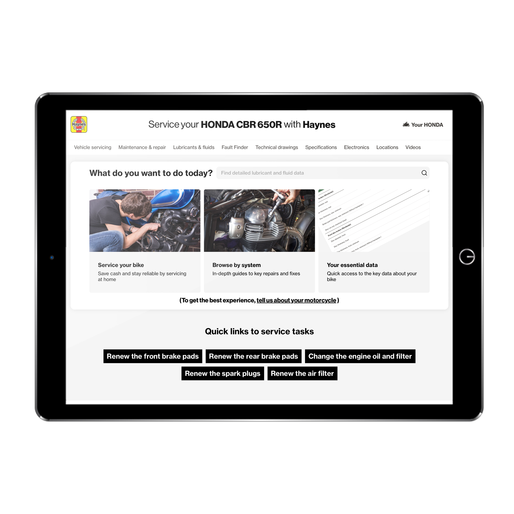 Honda CBR650R (2019 - 2023) Haynes Service & Maintenance Mini-Manual ...