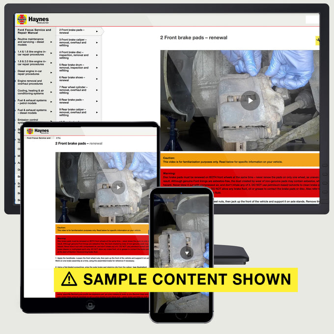 Automotive Brake Haynes Online Techbook – Haynes Manuals